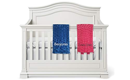berry bebe Baby Boy Gifts, Personalized Baby Blanket for Boy, Custom Name Blankets Plush Mink Material with Star Design, Blue and Gray