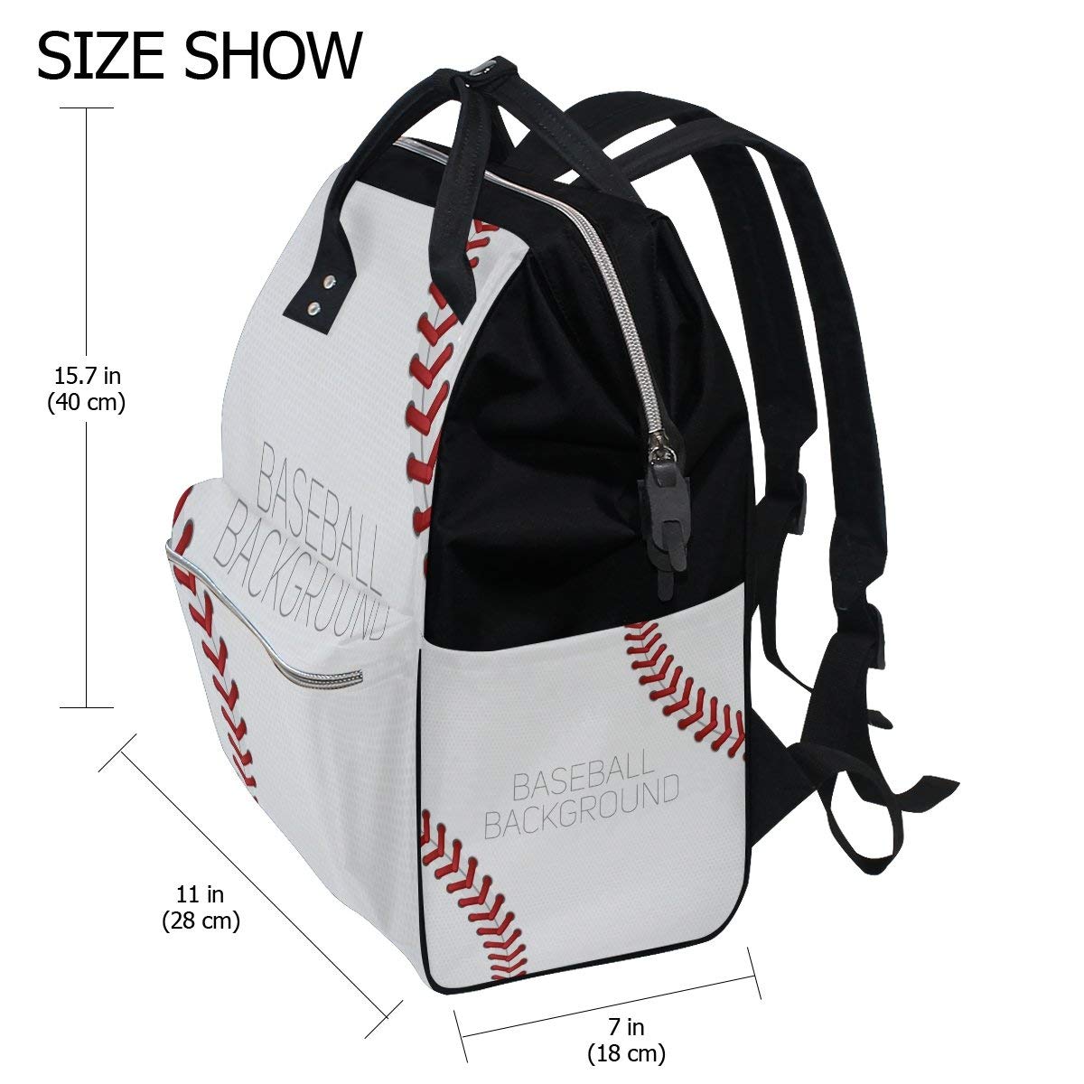 MaMacool Mummy bag Diaper Tote Bags Larger Capacity Baby Nappy Bag Baseball Laces Design Muti-Function Travel Backpack