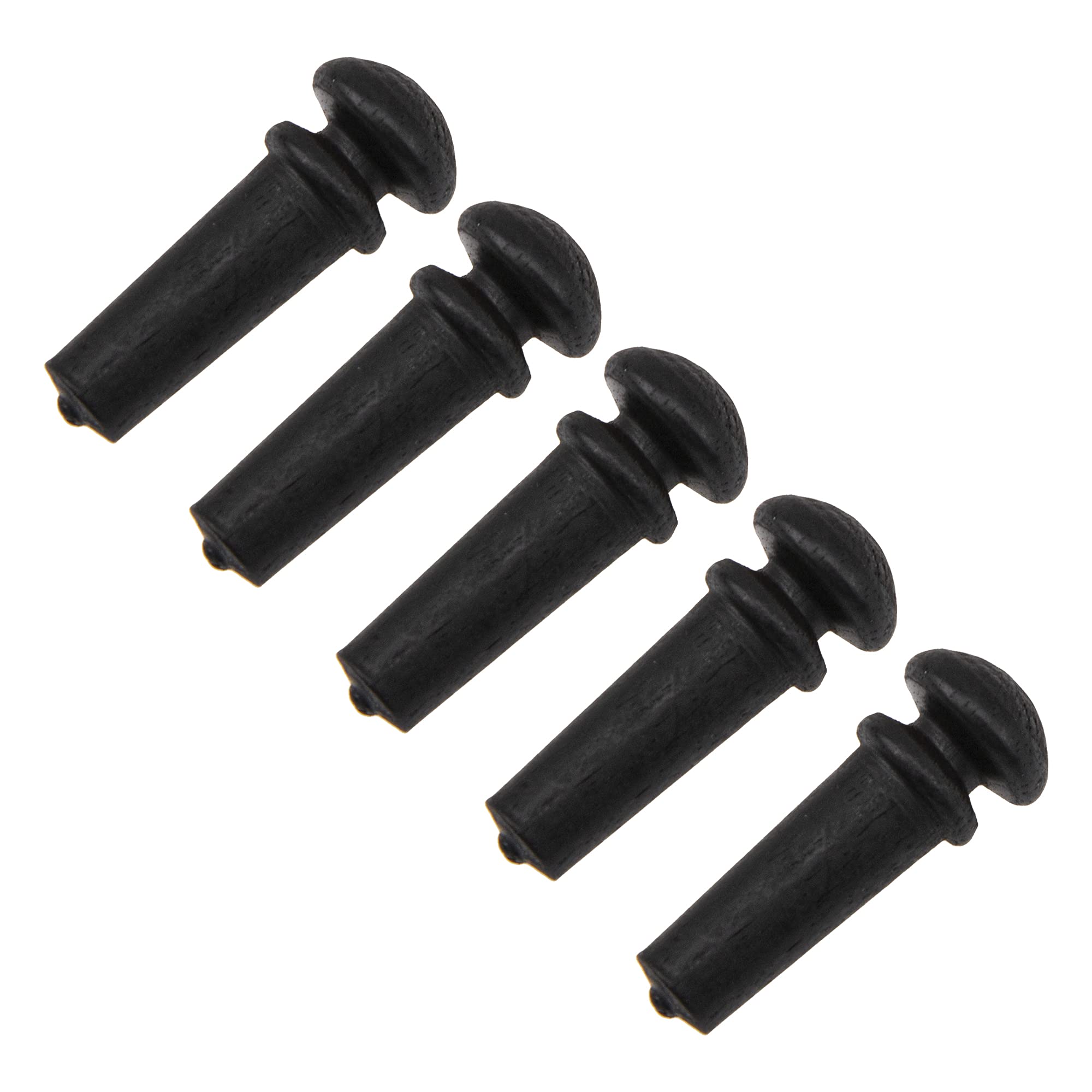5Pcs Yootones Slotted Acoustic Guitar Ebony End Pins Endpin Compatible with Taylor Martin Guitar Parts (Black)