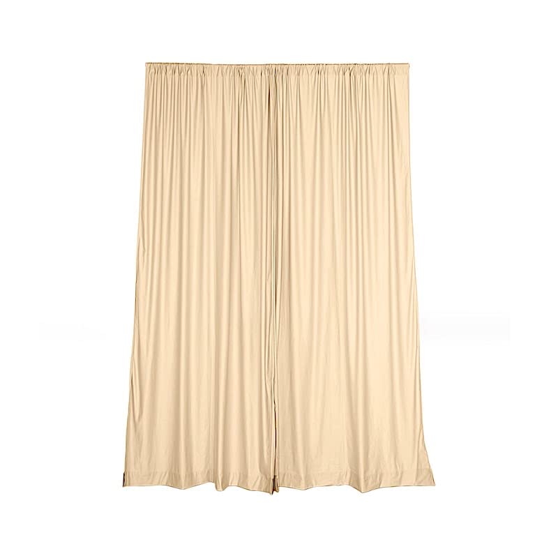BalsaCircle 10 ft x 10 ft Champagne Polyester Photography Backdrop Drapes Curtains Panels - Wedding Decorations Home Party Reception Supplies