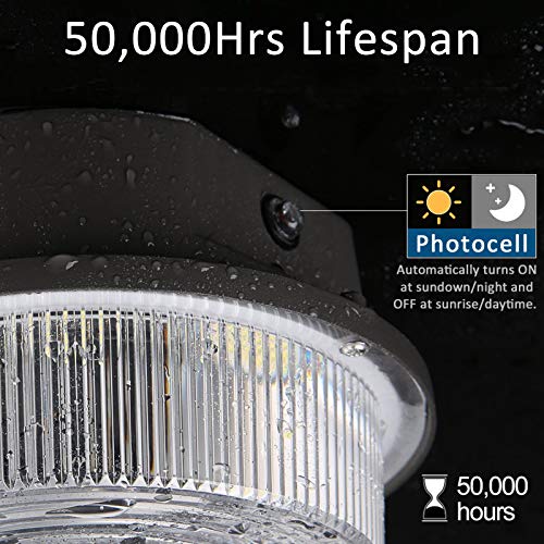 SZGMJIA LED Barn Light 50W, Dusk to Dawn Outdoor Yard Lighting with Photocell, Ultra Brightness 5000K Daylight 7500lm, 500W MH/HPS Replacement, IP65 Waterproof for Security/Farmhouse/Area Light