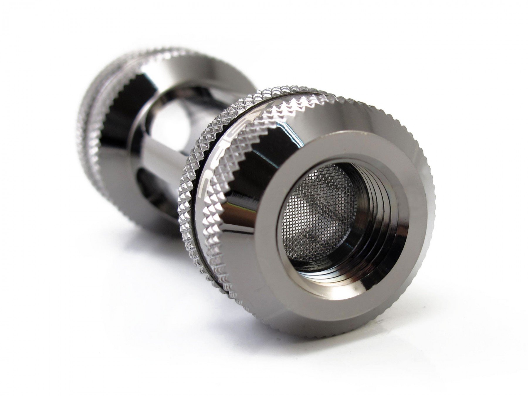 XSPC G1/4" Inline Filter, Black Chrome