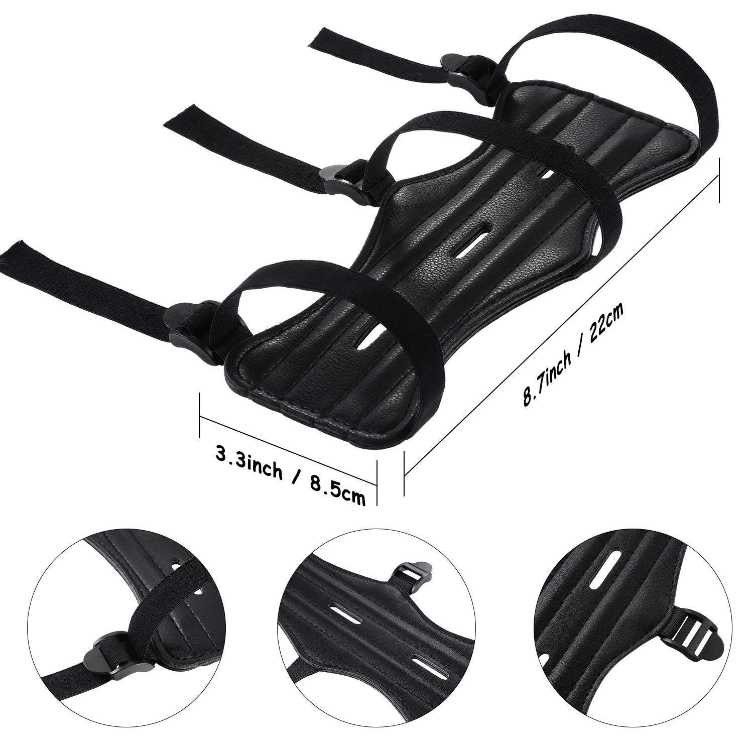 4 Pack Archery Arm Guard Leather Forearm Protector Adjustable Bow Arm Protector Armguard for Hunting
