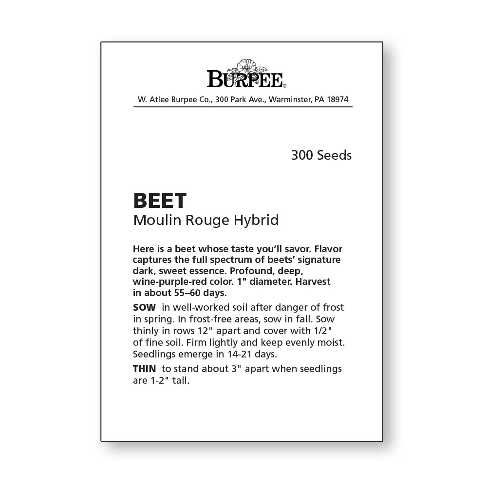 Burpee Moulin Rouge Hybrid Beet Seeds 300 seeds