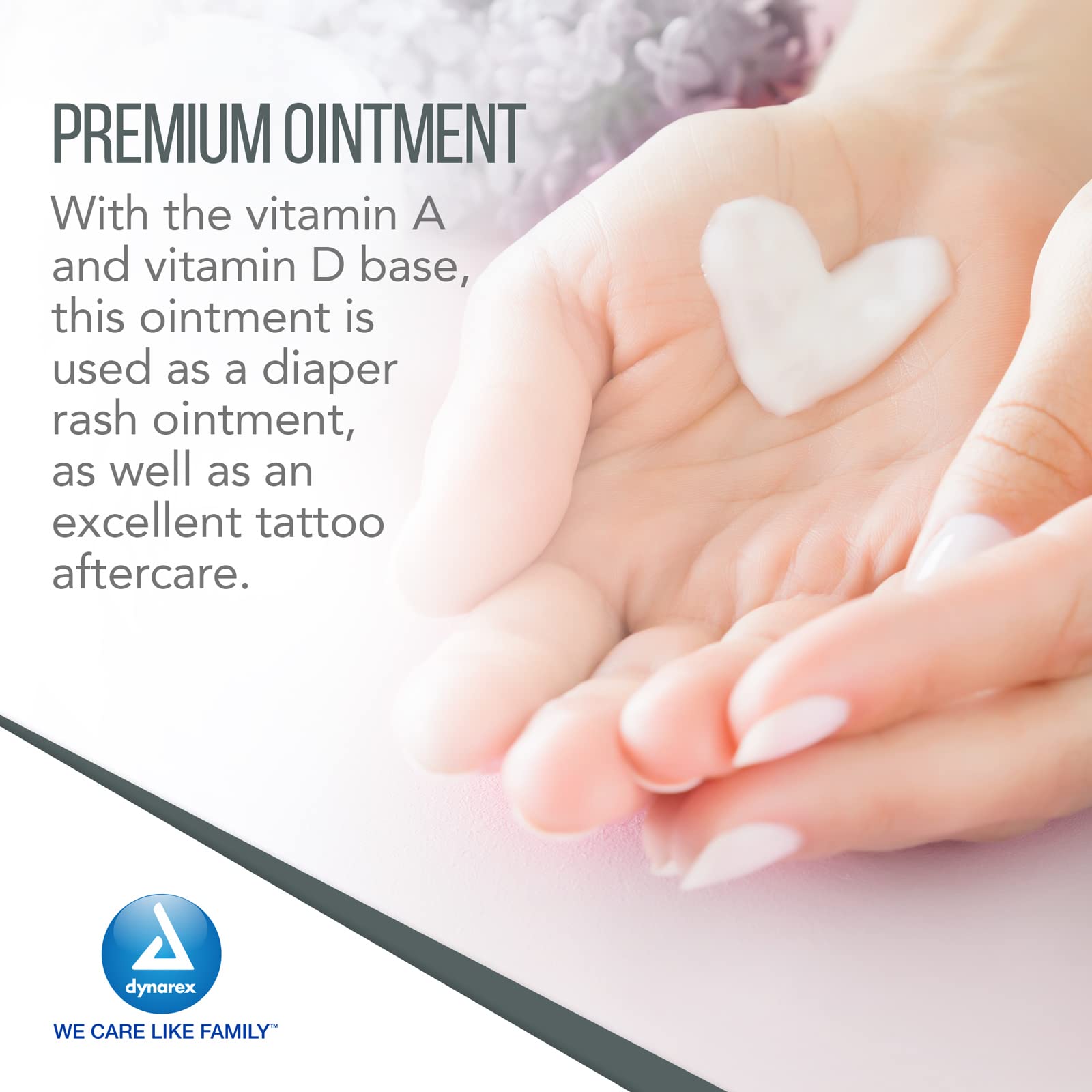 Dynarex Vitamins A&D Ointment Without Lanolin - Vitamin A and D Ointment Protectant for Minor Cuts, Burns, Diaper Rash & Dry Skin - 1 Box - 144 Packets/Box - 5g Packets