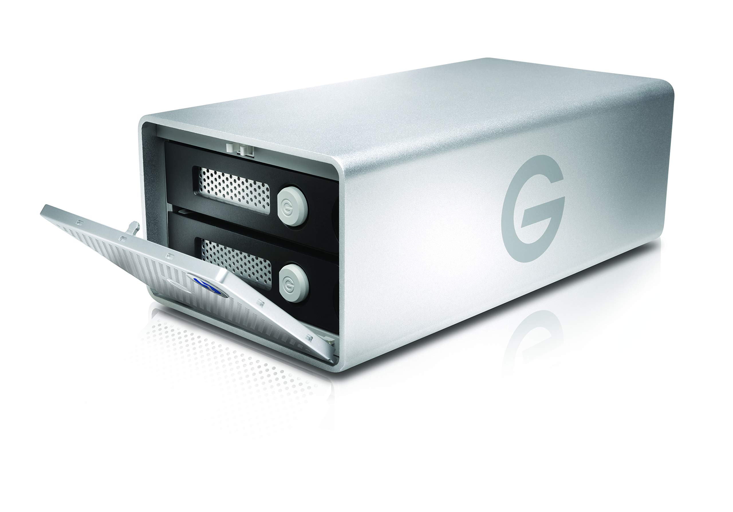 G-Technology 24TB G-Raid with Thunderbolt 3, USB-C (USB 3.1 Gen 2), and HDMI,-Removable Dual-Drive Storage System, Silver β 0G05768-1