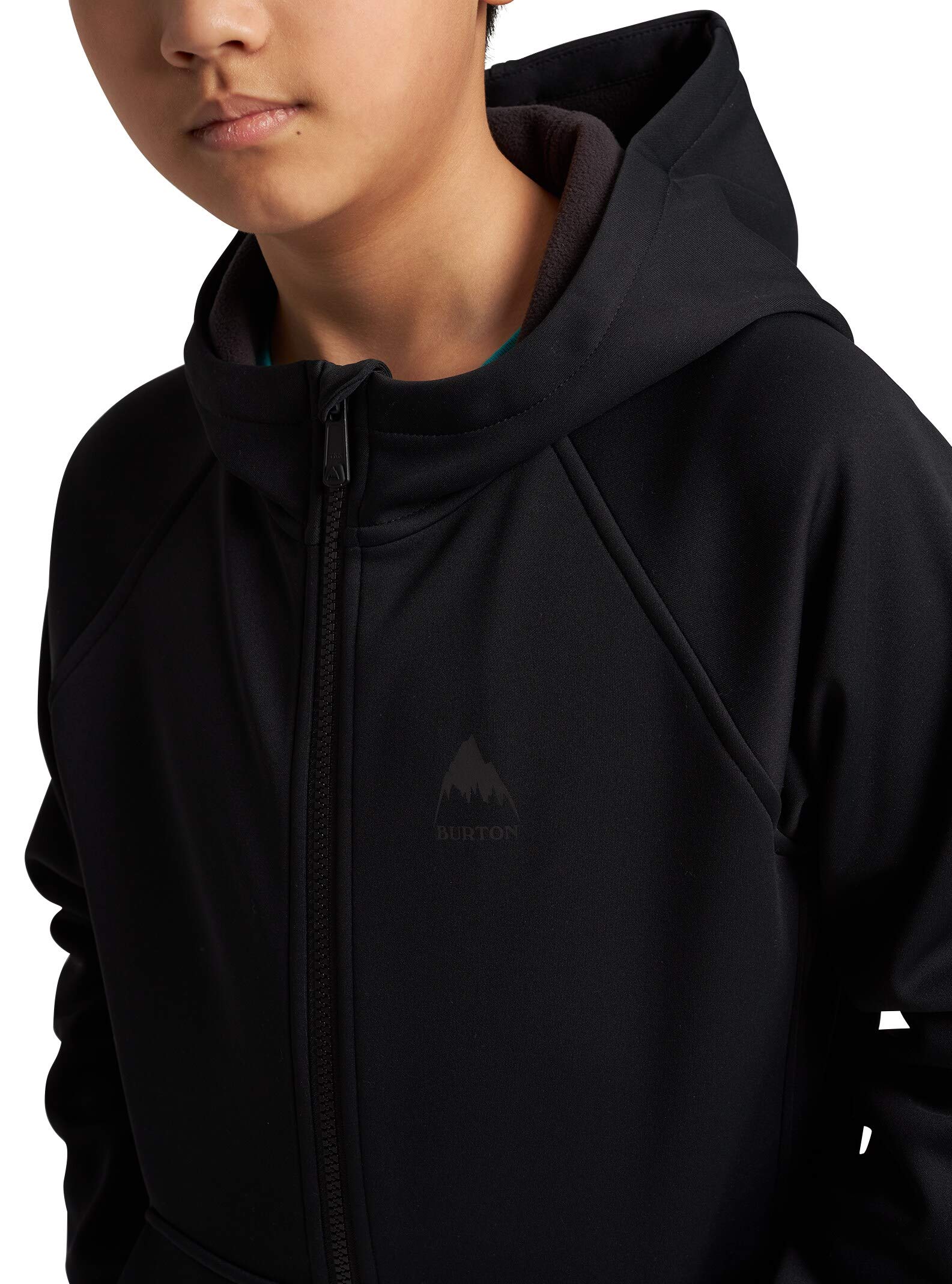 Burton Kids' Crown Weatherproof Full-Zip Fleece, True Black, S