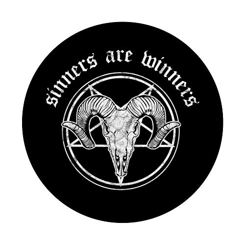 Occult Baphomet Tarot Card Satanic Devil Sinners are Winners PopSockets PopGrip: Swappable Grip for Phones & Tablets