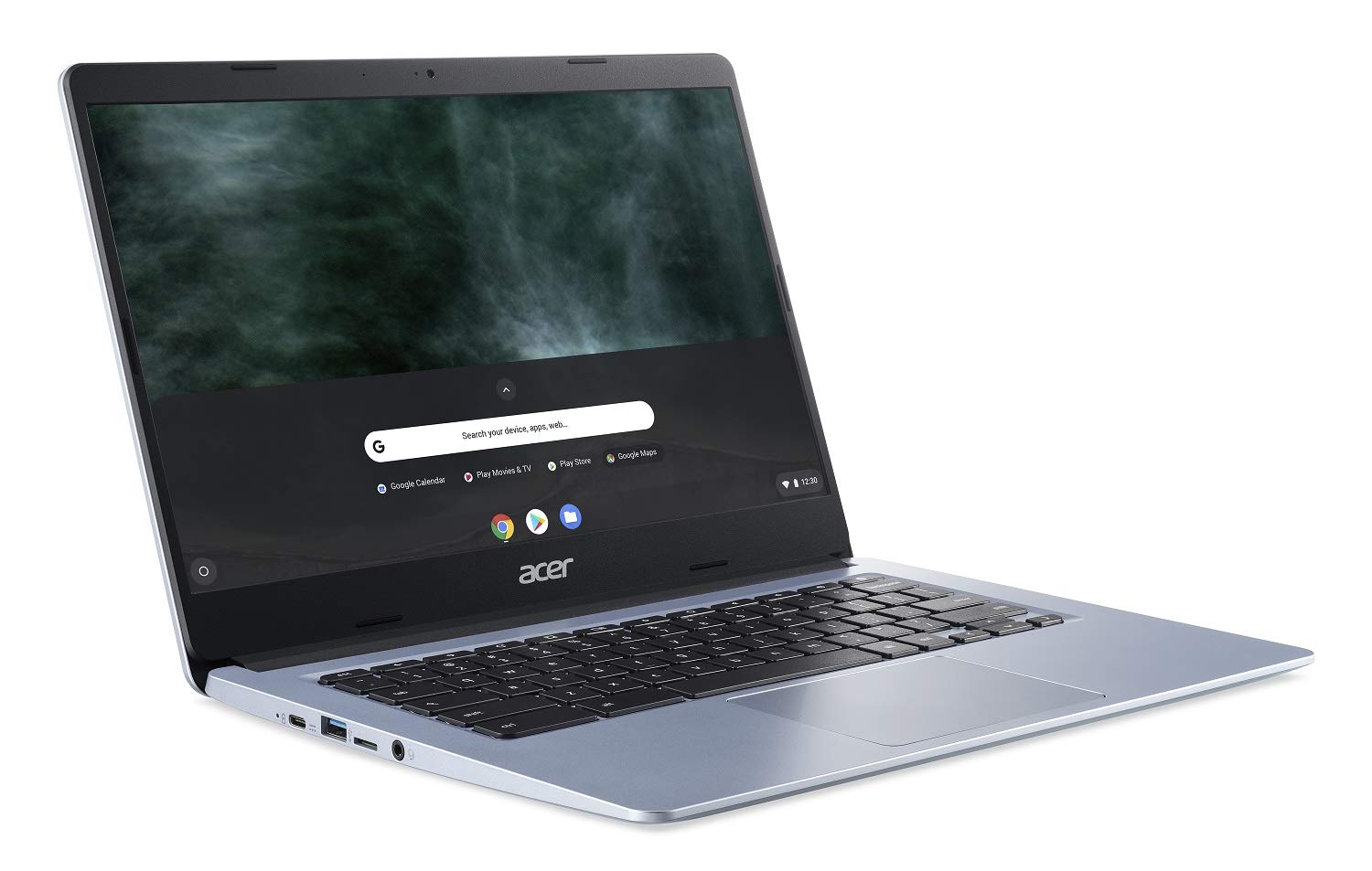 acer Chromebook 314 14" FHD IPS Touchscreen Laptop, Intel Celeron N4020, 4GB LPDDR4 RAM, 64GB eMMC, Intel UHD Graphics 600, Wi-Fi 5, 720p HD Camera, Chrome OS, Charcoal Black, 32GB USB Card