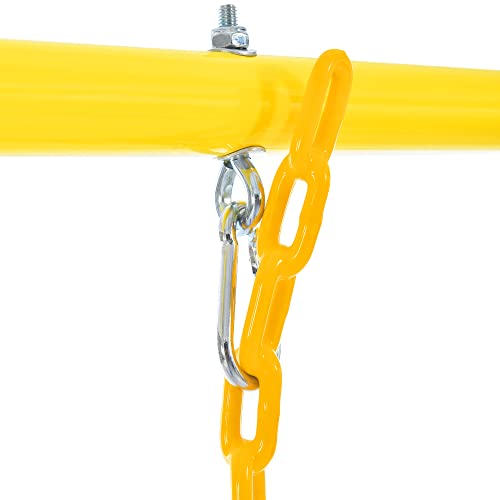 EMKK Outdoor Toddler Swing Set for Backyard, Playground Swing Sets with Climbing Ladder, Swing and Climbing Playset for Kids