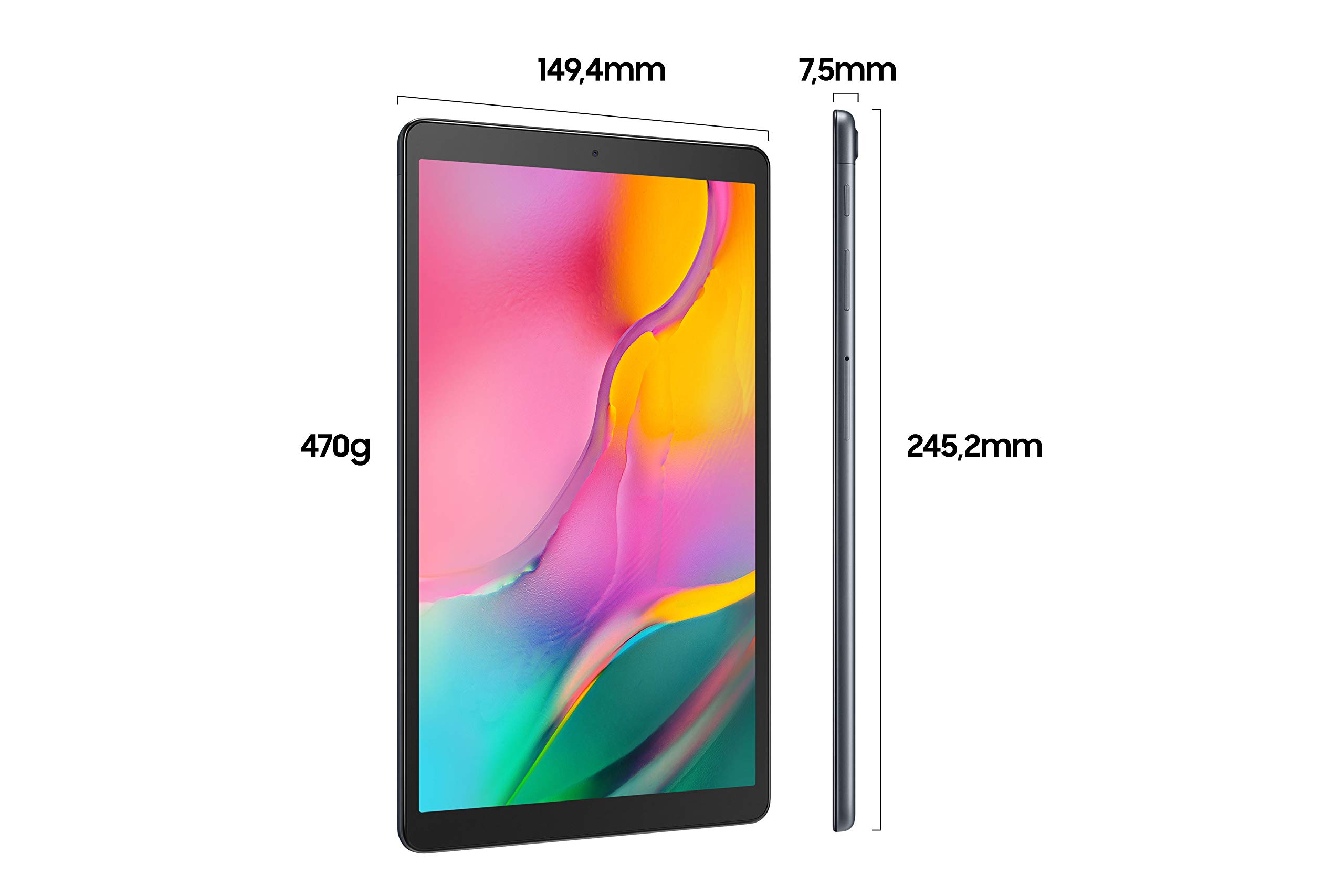 Samsung Galaxy Tab A (2019,4G/LTE) SM-T515 32GB 10.1" Factory Unlocked Wi-Fi + 4G/LTE Tablet - International Version, No Warranty (Black) (Renewed)