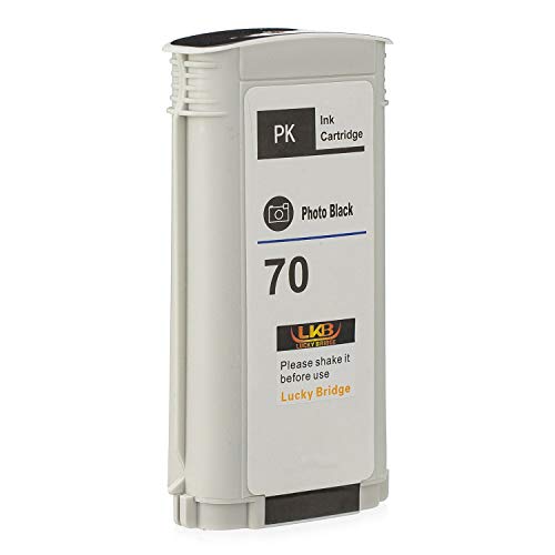 LKB 6PK Compatible HP70 Ink Cartridge Replacement with 130ML Use with HP Designjet Z2100 Z5200 Z3200 Z3100 Z5400 (6 Pack HP70) –US