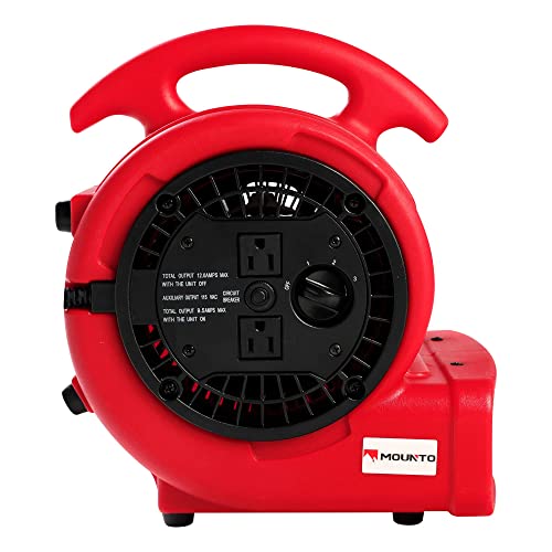MOUNTO 1/5hp 3 Speed 800cfm Mini Commercial Air Mover Floor Dryer Fan