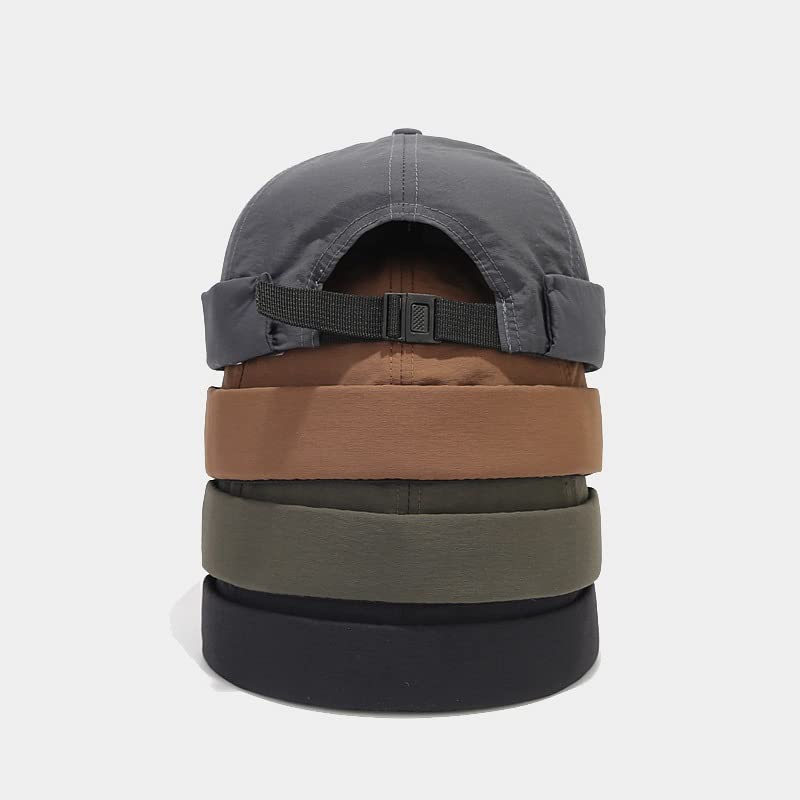 4 Pack Docker Hat Brimless Hats Skullcap Beanie Hat Cap for Men Women Corduroy Retro Style Rolled Cuff Harbour Hat (4 Pack)