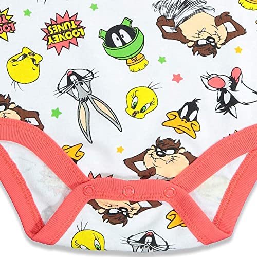 WARNER BROS LOONEY TUNES Buggs Bunny Marvin the Martian Daffy Duck Newborn Baby Boys 5 Pack Bodysuits Multi 3-6 Months