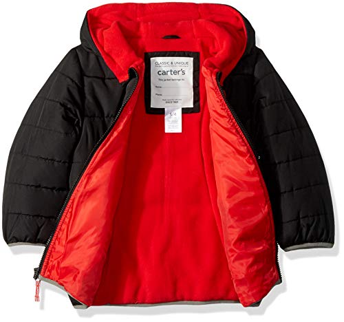 Carter's Baby Girl's Little Boys' Adventure Winter Jacket, Very Black, 5 Years