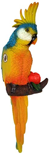 Wall Hooks Door Hook Clothes Towel Rack Hanger Headphone Organizer Holder Wall Mouted Parrot Sculpture Ornament - Blue