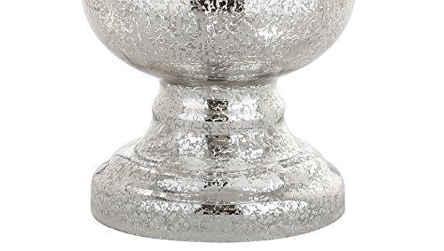 JONATHAN Y JYL1061D-SET2 Set of 2 Table Lamps Genie 28.5" Glass LED Table Lamp Contemporary Transitional Bedside Desk Nightstand Lamp for Bedroom Living Room Office College Bookcase, Mercury Silver