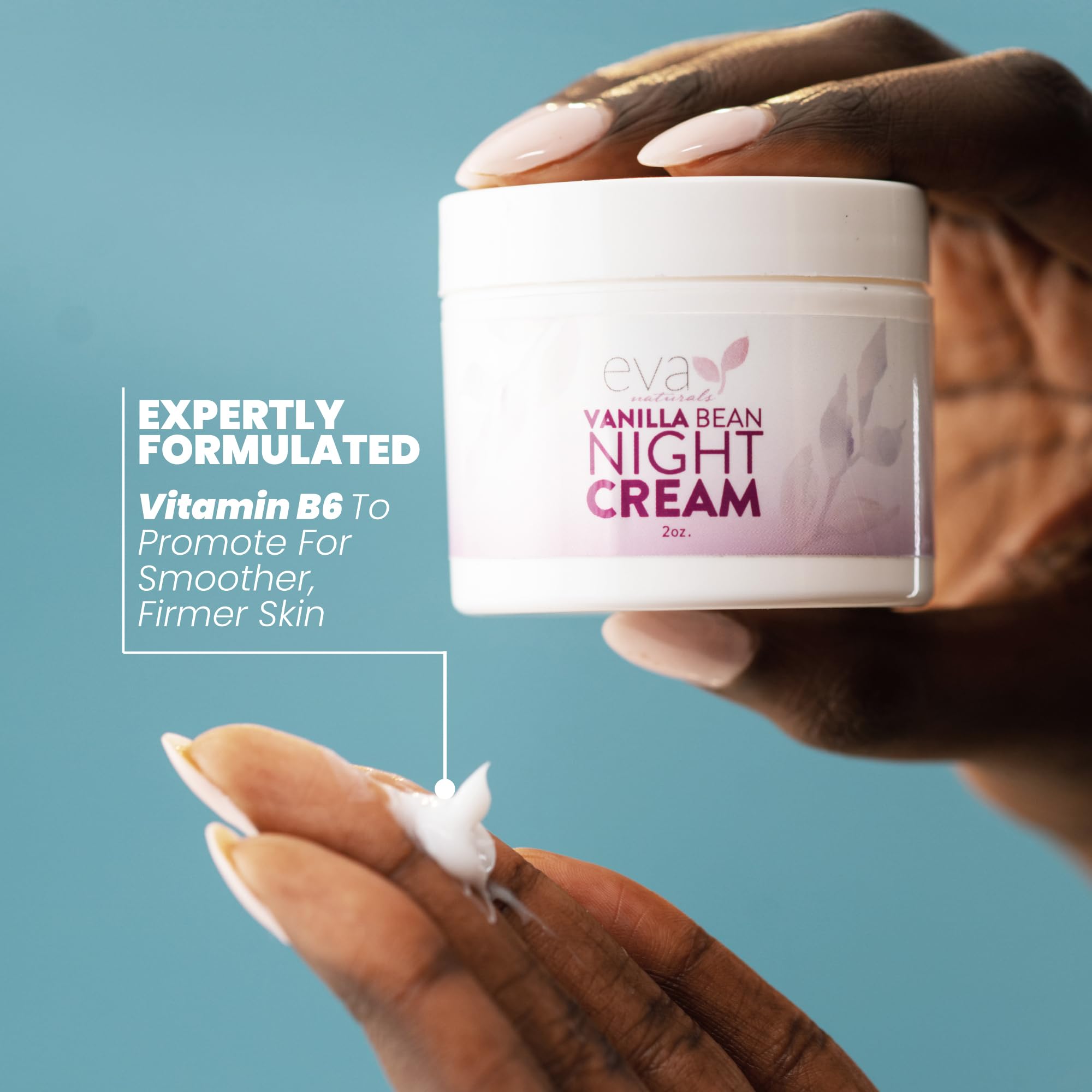 Eva Naturals Vanilla Bean Night Cream by Eva Naturals (60 ml) - With Vitamin E and Green Tea