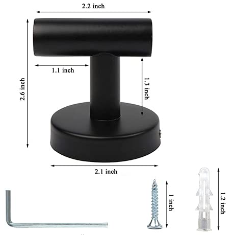 Wall Towel Hooks Bathroom Hook Matte Black Robe Coat Hooks SUS 304 Stainless Steel Heavy Duty Door Hanger Clothes Cabinet Closet Sponges Hook for Bathroom Bedroom Kitchen Hotel Pool 3 Packs