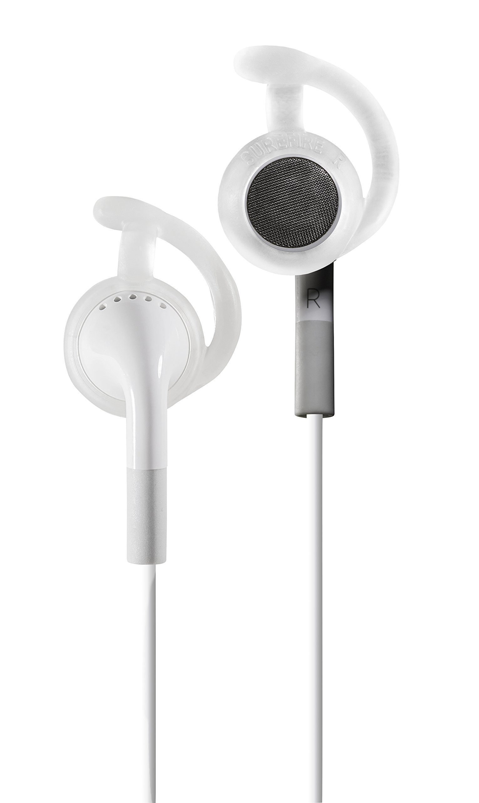 EarLocks for round earbuds – Compatible with iPhone 3G/4S, Skullcandy, JVC and other circular earbuds, Translucent