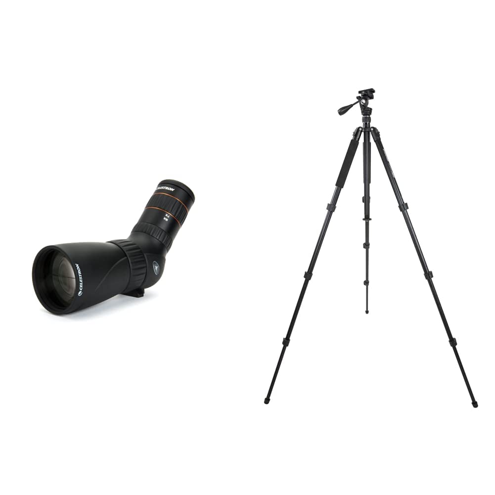 Celestron Hummingbird 56mm Angled Spotting Scope Bundle with Tripod and Accessories