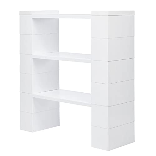 EverBlock 3 Level Shelving Kit, 36β W | for Office, Playroom & Bookshelves | Giant Building Blocks | Easy to Connect & Reuse | Indoor & Outdoor Use | Build Displays & Structures | Dark Gray