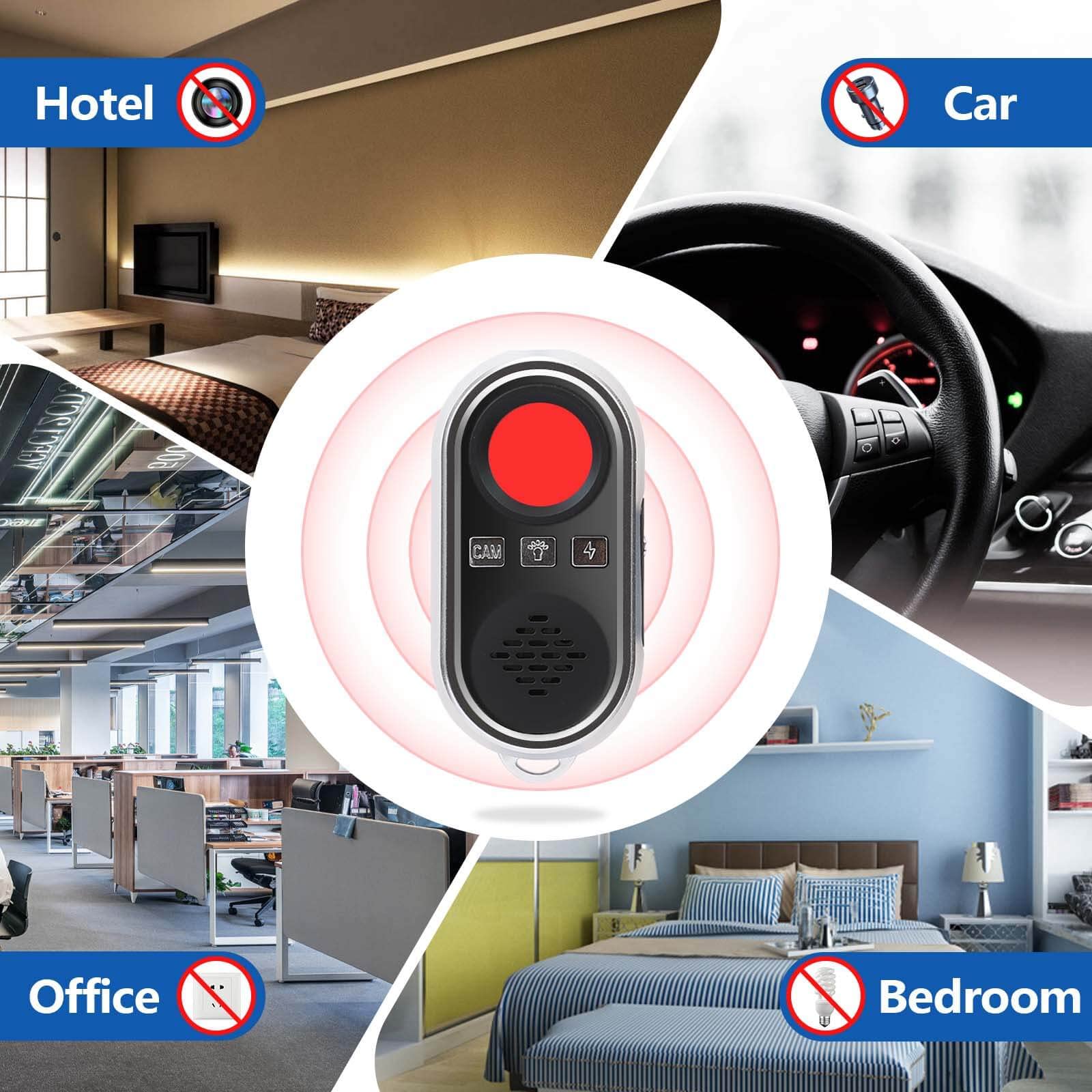 Tusionwin Hidden Camera Detectors, Hidden Devices Detector, Spy Camera Detector, Privacy Detector, Anti Spy Detector, Hidden Camera Finder for Home Office Hotel Bathroom, Gifts for Woman Men
