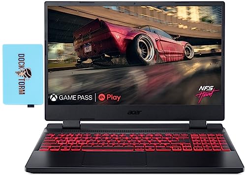 acer Nitro 5 15.6" 165Hz 2K QHD IPS Gaming Laptop (AMD Ryzen 7 6800H 8-Core 3.20GHz, 16GB DDR5, 1TB SSD, GeForce RTX 3070 Ti 8GB, Red Backlit KYB, WiFi 6, Win11Home) w/Dockztorm Dock