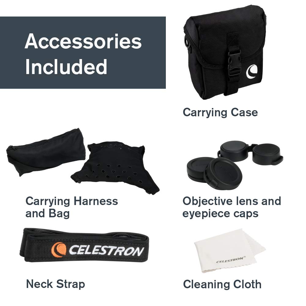 Celestron TrailSeeker 8x42 ED Binoculars - Compact Birdwatching Binoculars with ED Objective Lenses, Broadband Multi-Coated Optics, BaK4 Roof Prism