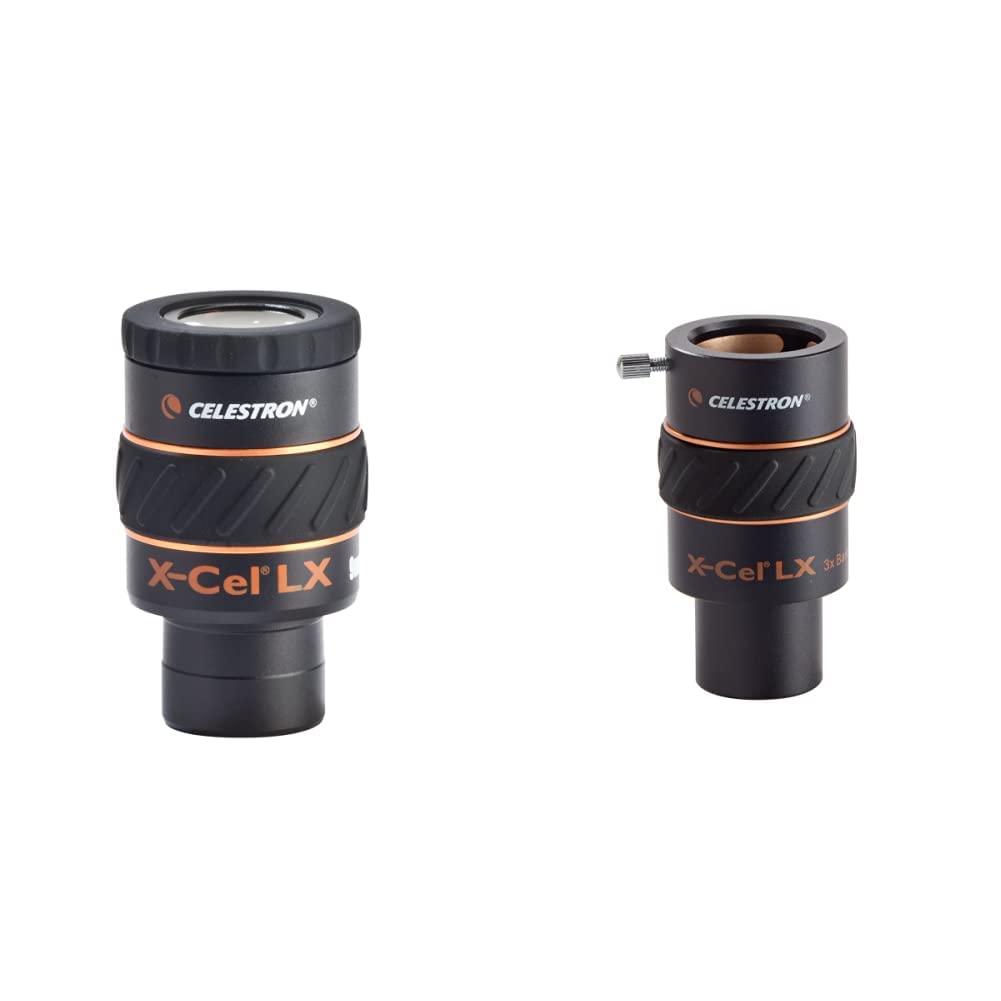 Celestron X-Cel LX Series Eyepiece - 1.25-Inch 9mm 93423 & 93428 X-Cel LX 1.25-Inch 3X Barlow Lens (Black)