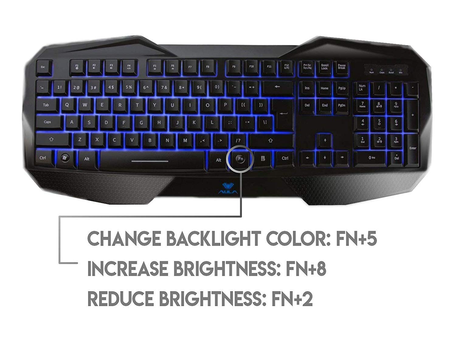Beastron gaming keyboard and mouse combo,LED 104 Keys USB Ergonomic Wrist Rest Computer Keyboard USB Wired for Windows PC Gamers