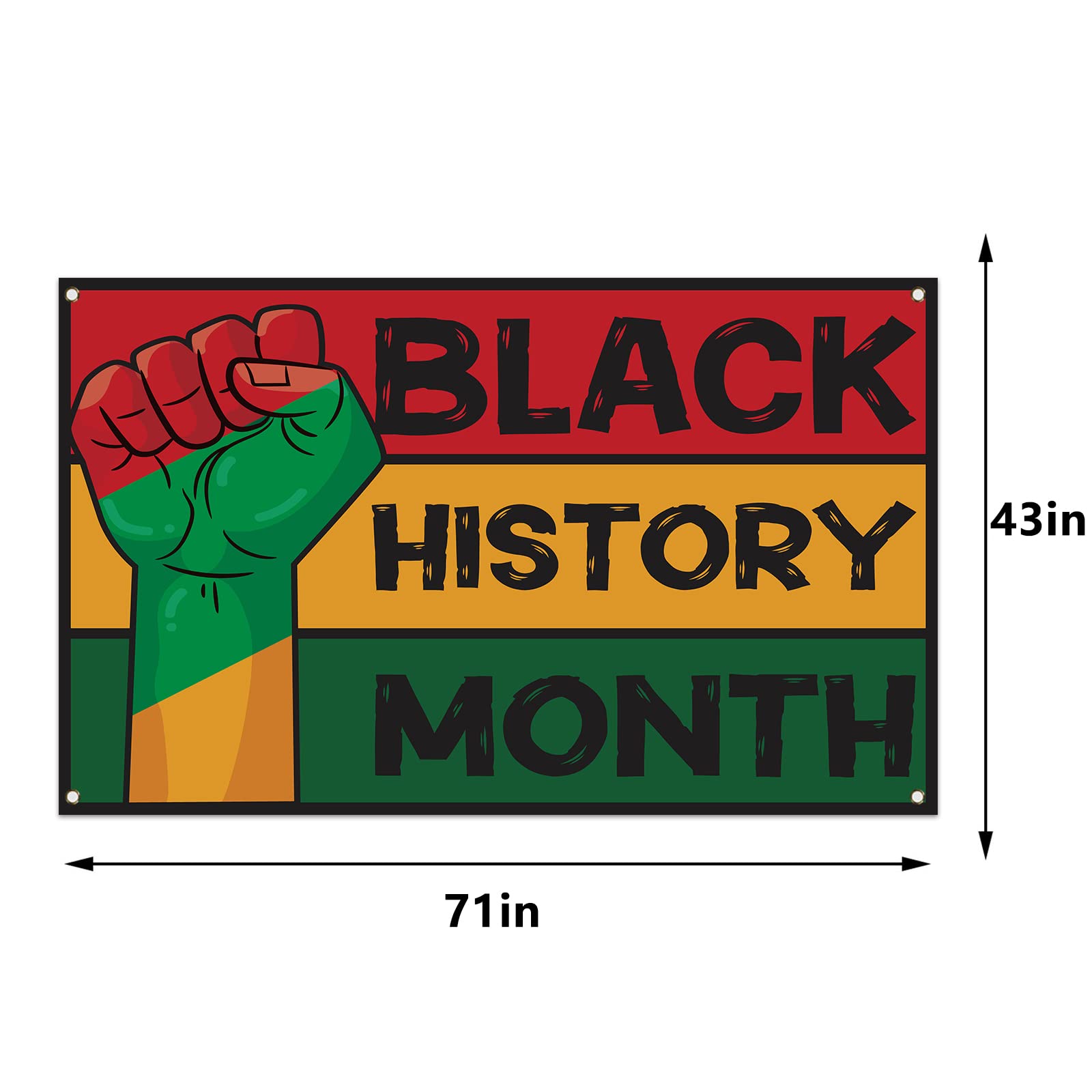 Black History Month Backdrop Black History Month Banner Black History Decor Juneteenth Decoration and Supplies for Home Classroom Office