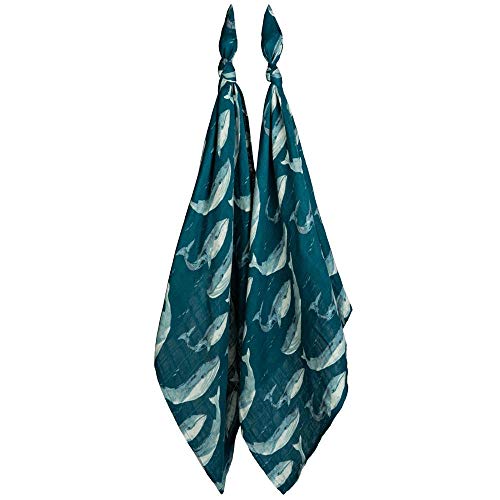 Milkbarn Bamboo Burp Cloths (Blue Whale)