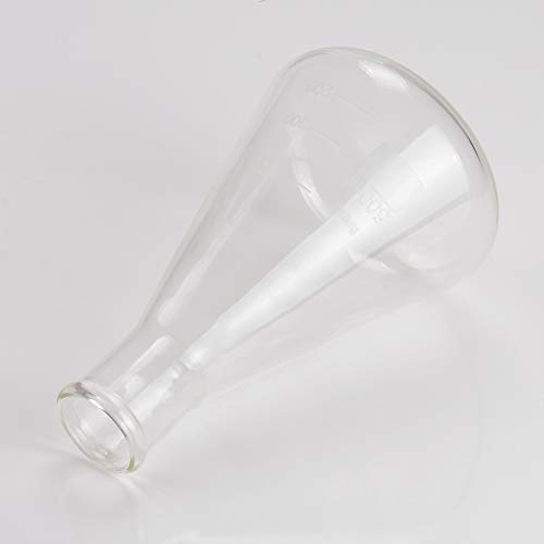 Labasics Glass Narrow Mouth Erlenmeyer Flask, Borosilicate Glass Heavy Wall Flask with Heavy Duty Rim, 500 ml