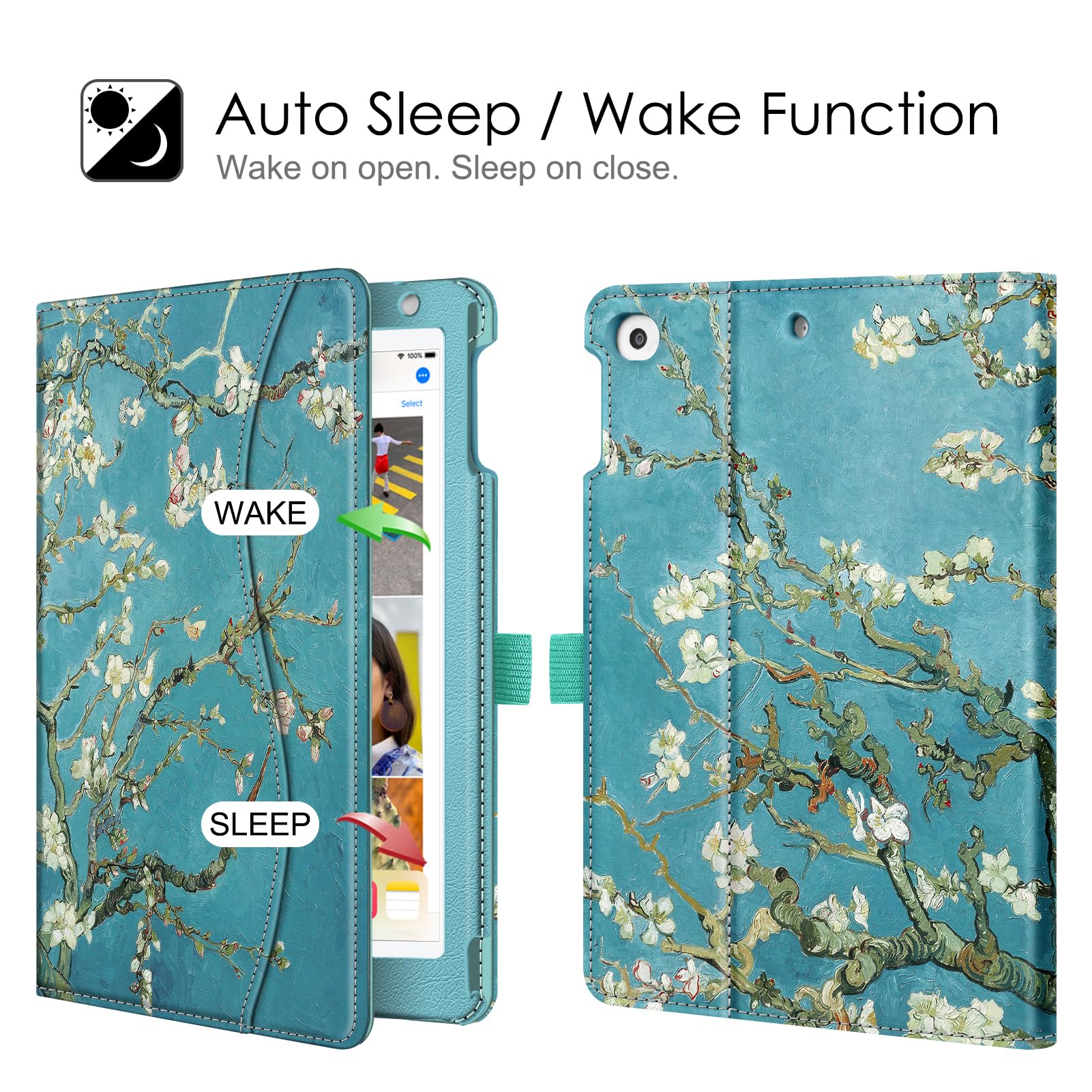 Fintie Case for iPad Mini 5th Generation 2019 / iPad Mini 4 (7.9 Inch) - [Corner Protection] Multi-Angle Viewing Smart Folio Cover w/Pocket, Pencil Holder, Auto Wake/Sleep, Blossom