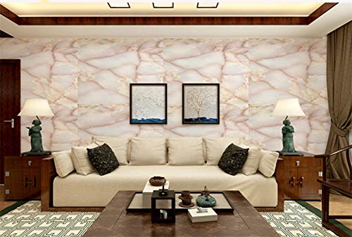 Teemall Self Adhesive Jade Look Marble Gloss Film Contact Paper Waterproof Shelf Liner Drawer Cabinet Sticker 15.6inch by 78inch