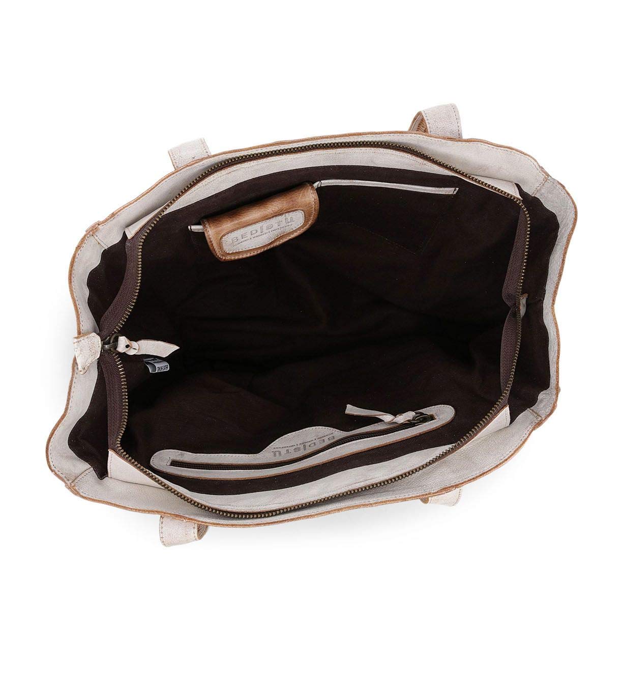 BedStu Amelie Tote Bag Light TanWhiteDistressed