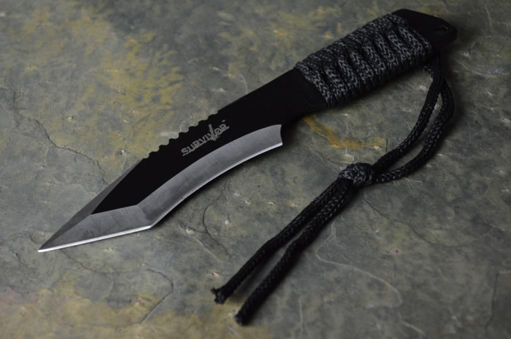 7" Tactical Combat Survival Boot Tanto Hunting Knife Bowie Military Fixed Blade