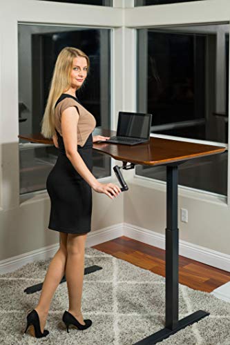 ErgoMax Adjustable Crank Desk Frame, Tabletop Not Included, 48.56 Inch Max Height, Black