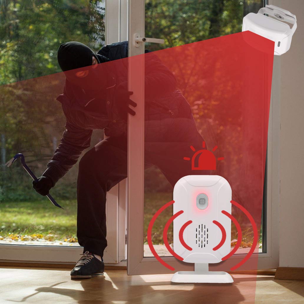 Mengshen Motion Sensor Alarm, Driveway Entry Alert Support 5 Modes, 36 Tunes, Long Transmission Distance (Remote Control Included)