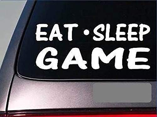 CELYCASY Eat Sleep Game StickerG889 8" Vinyl Video Games Console Controller Cartridge
