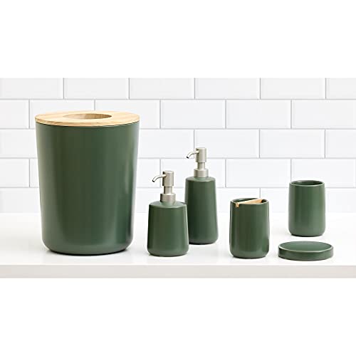 iDesign Ceramic Earth Collection Tumbler Cup, Moss