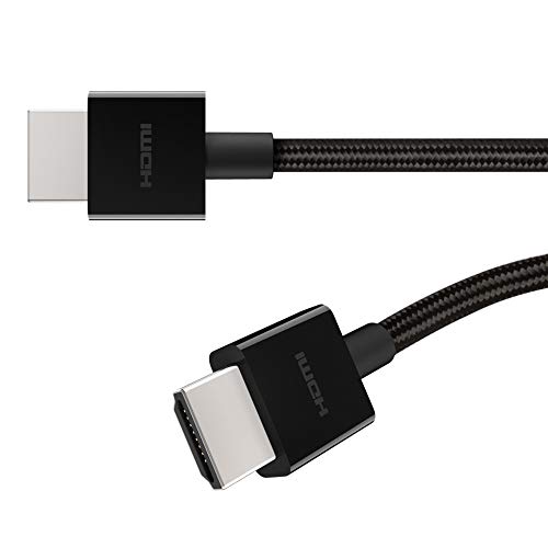Belkin Ultra HD HDMI 2.1 Cable 6.6FT/2M, 4K Ultra High Speed HDMI Cable, 48Gbps HDMI 2.1 Braided Cord, Dolby Vision HDR & 8K@60Hz Capable, Compatible w/ Playstation, PS4, PS5, Xbox Series X & More