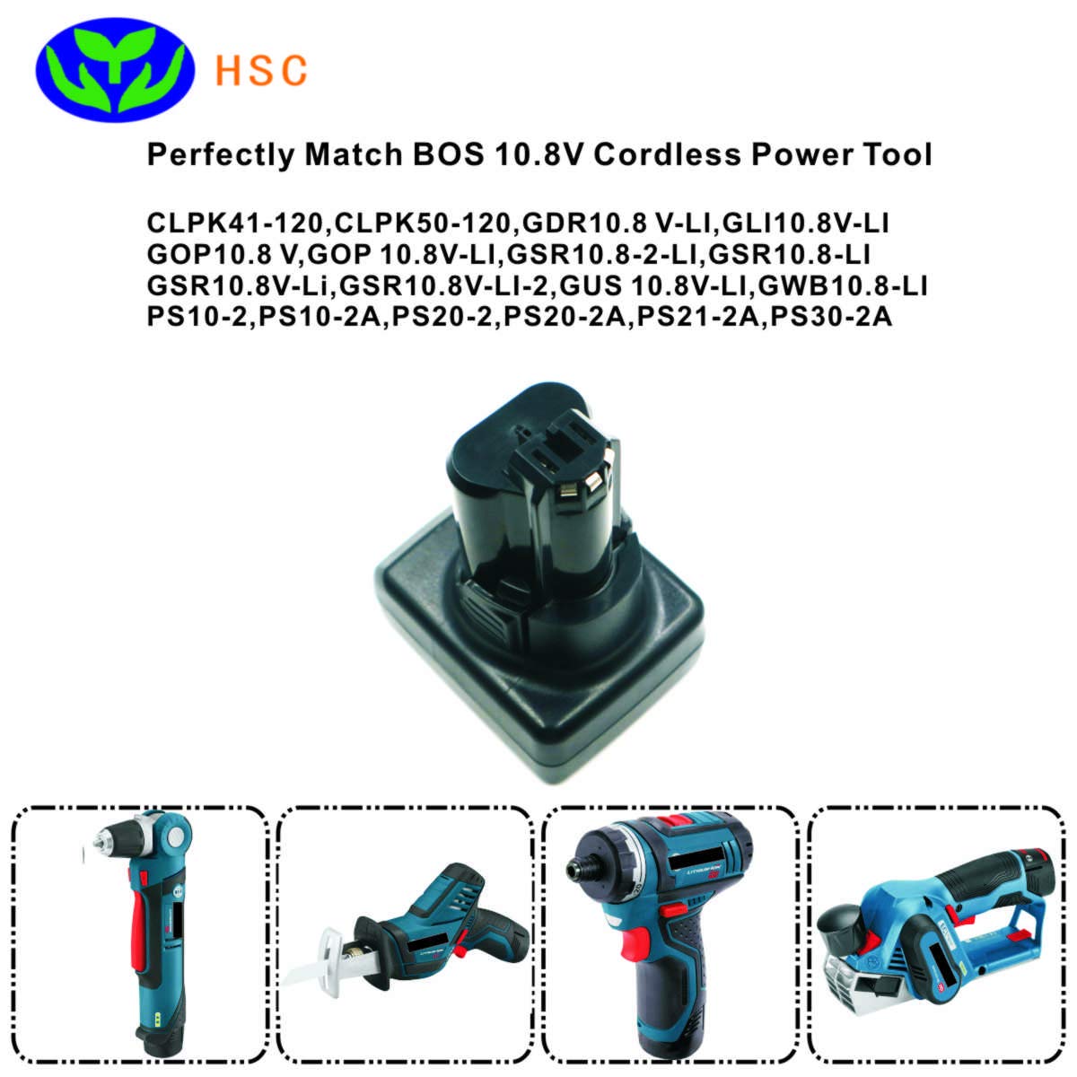 5000mAh 18650 Battery Pack BOS12D Li-ion Battery 12V Replacement for Bosch 12V Battery BAT411 D70745 BAT411A BAT412A PS40-2 PS20-2
