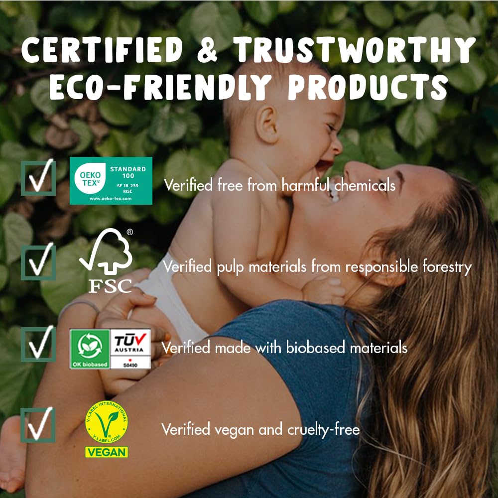 Eco by Naty Pull Ups - Hypoallergenic and Chemical-Free Training Pants, Highly Absorbent and Eco Friendly Pull Ups for Boys and Girls - Size (5) 3T-4T (26-40 lbs) – 80 Count