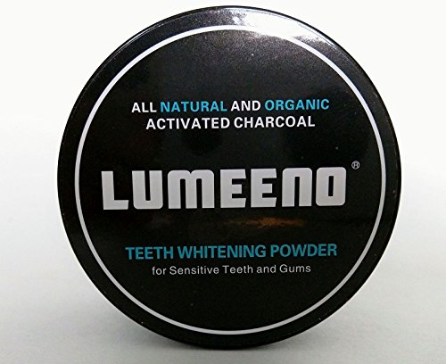 Lumeeno All Natural Organic Activated Charcoal Teeth Whitening for Sensitive Tooth and Gum - Whiten, Clean and Detoxify - Vegan - No Chemicals - Zero Bleach Whitener Enough for 150+ Uses