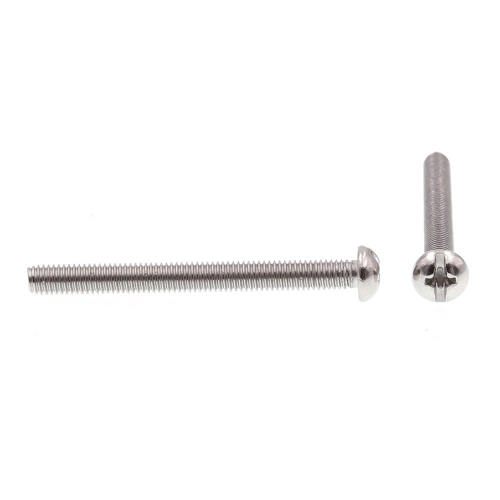 Prime-Line 9004445 Machine Screw, Round Head, Slotted/Phillips Combo, #10-32 X 2 in, Grade 18-8 Stainless Steel, Pack of 50