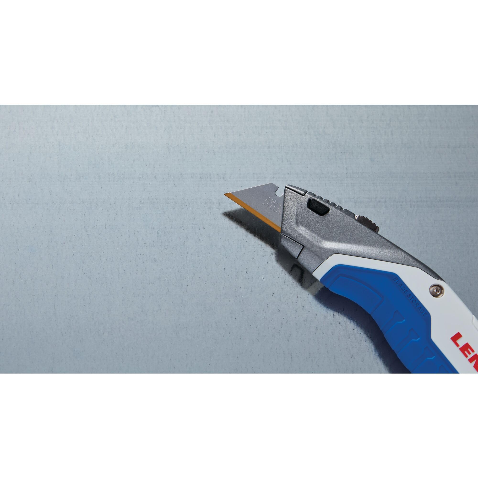 LENOX Utility Knife with 3 Bi-Metal Blades, Retractable, Foldable and Portable, Blade Storage (LXHT10599)