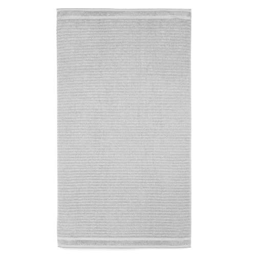 MARTHA STEWART 100% Cotton Bath Towels Set Of 6 Piece, 2 Bath Towels, 2 Hand Towels, 2 Washcloths, Quick Dry Towels, Soft & Absorbent, Bathroom Essentials, Towel Sets For College Dorm, Textured Gray